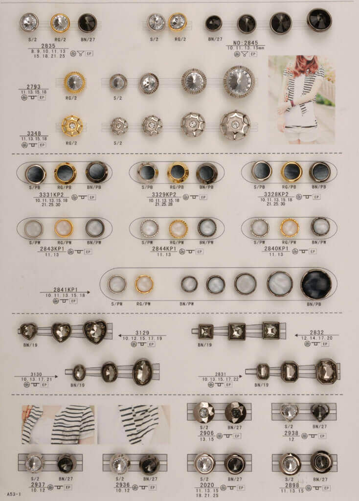 Rhinestone Buttons Manufacturer from Taiwan - SUNMEI BUTTON